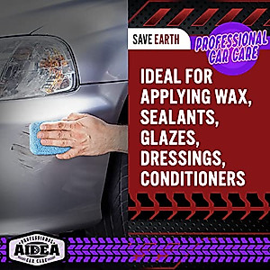 AIDEA Microfiber Applicator Pads-8PK, Microfiber Sponge, Car Wash Pads, Cleaning Pads, Great for Applying Wax, Sealants & Other Conditioners-Blue