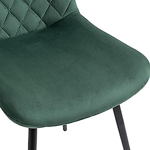 ANOUR Modern Dining Chairs, Velvet Kitchen Chair, Living Room Chairs, Set of 2, Upholstered Side Chair with Metal Legs for Dining Room Kitchen Bedroom Vanity