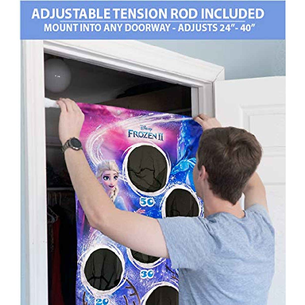 GoSports Disney Pixar Indoor Toss Games – Family Fun for Kids and Adults - Choose Frozen 2, Finding Nemo, Cars, Toy Story and More