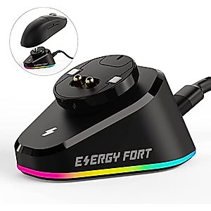 for Logitech G Pro Wireless Gaming Mouse Charging Dock RGB Compatible with Logitech G PRO X Superlight 2(2023), G502X Lightspeed,G903 Lightspeed for Razer Wireless Mouse/Logitech Powerplay Wireless