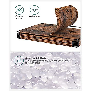 SONGMICS Wire 6-Cube Storage, Modular Storage Unit, Closet Organizer, 11.8 x 11.8 x 11.8 Inches Cubes, for Books Folded Clothes Shoes Toys, in The Dorm, Apartment, Rustic Brown and Black ULPM023A01