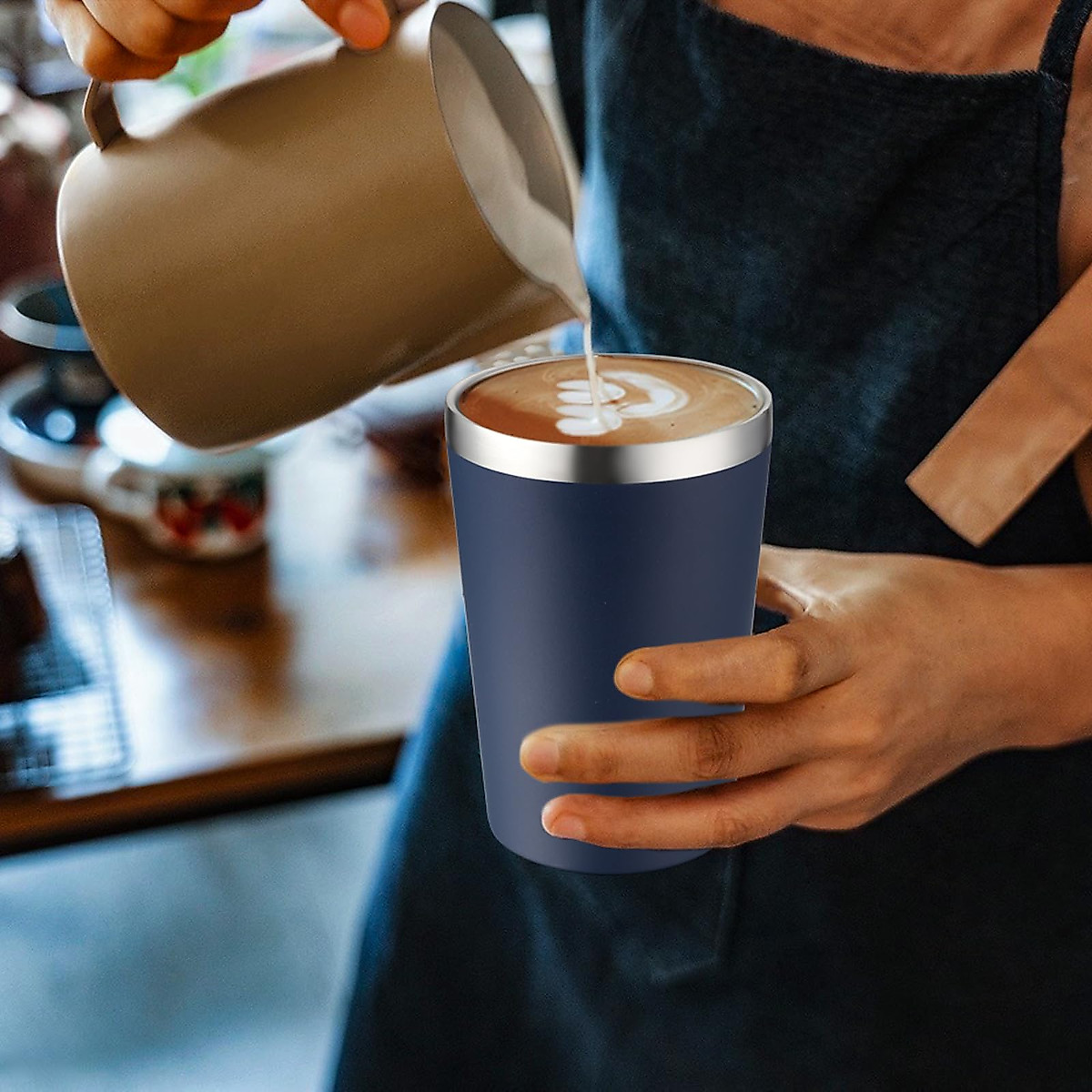 PriArring Stainless Steel Tumblers 12oz Double Wall Vacuum Travel Coffee Mugs for Home, Office, Outdoor