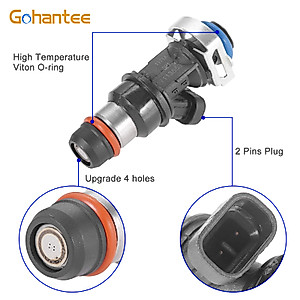 Fuel Injectors Compatible with Chevy Silverado 1500 2500 3500 Tahoe Replacement for GMC Sierra 1500 2500 3500 Tahoe 4.8L 5.3L 6.0L 2001-2006 Replace 17113553 FJ315 17113698 8pcs 4 Holes Injector