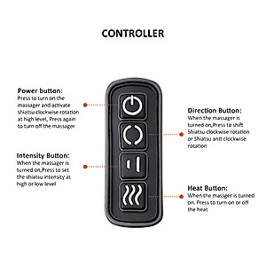 Snailax Cordless Massager - Shiatsu Neck and Shoulder Massager with Heat, Portable, Lumbar, Foot Electric Massage Pillow