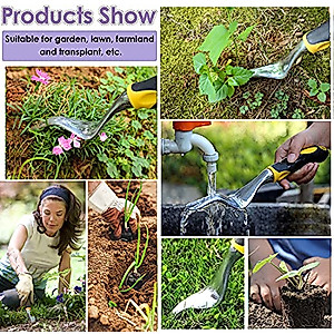 Weed Puller Tool Hand Weeder - Weeding Tools for Garden Weed Removal Tools Hand Manual Bend-Proof Tools for Garden Dandelion Removal Tool Grandpas Weeder (2 Pieces Yellow)