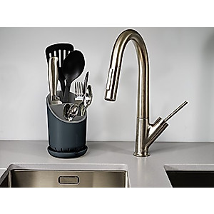 Joseph Joseph Dock Cutlery Drainer and Organizer, Dark Grey/Grey
