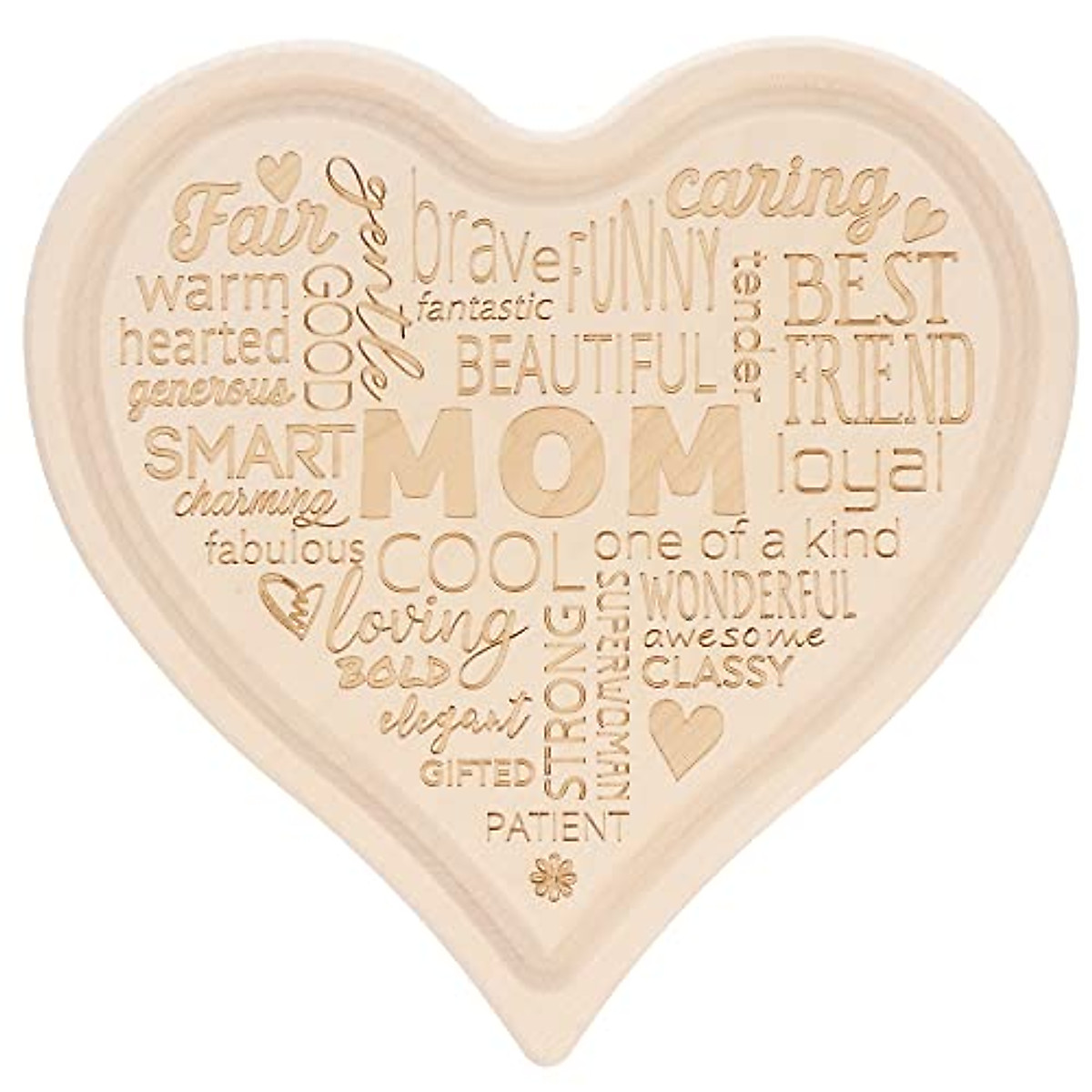 Spruchreif | Heart Shaped Cutting Board | Engraved Cutting Board | Small Charcuterie Board | Mom Gift Birthday | Christmas gift Mom | Best Mom | Kitchen accessory