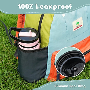 BUZIO Insulated Water Bottle for Kids, Modern Vacuum Insulated Hydro Bottle with 2 Straw Lids, 14oz Double Walled Wide Mouth Sports Drink Flask with Pink Unicorn Patterns, Simple Thermo Canteen Mug