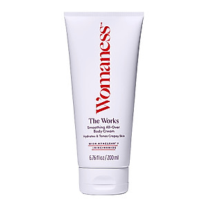 Womaness The Works All-Over Toning Body Cream - Hydrating & Smoothing Anti Aging Body Lotion - Niacinamide and Hyaluronic Acid Firming Lotion for Menopause Body Care & Skin Repair (200ml)