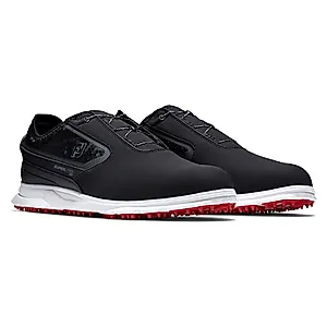 FootJoy Men's Superlites XP BOA Previous Season Style Golf Shoe, Black/Black, 8.5