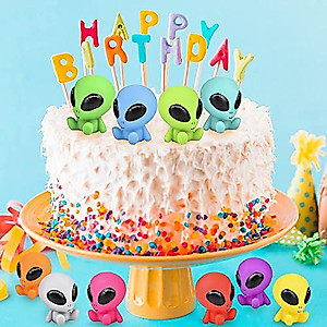 ArtCreativity Rubber Galactic Aliens, Set of 10, Alien Toys for Kids in Assorted Colors, Great as Outer Space Party Favors, Bath Toys for Kids, Swimming Pool Toys, and Office Desk Decorations