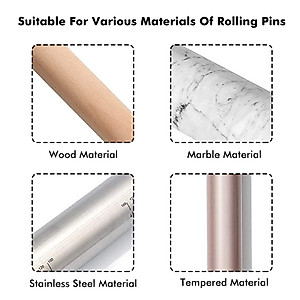 Silicone Rolling Pin Rings for Dough Thickness (10 Pieces Set), Silicon Guide Rings for Rolling Pin, Flexible Adjustable Thickness Spacer Bands Fit 2.2-2.44 Inch(56-62MM) Wide Roller by Foepoge(Gray)