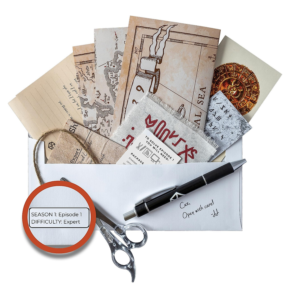 Escape Mail: Gripping Escape Room Game in an Envelope - Episode 1: Family Secrets. Immersive Storyline The Family Will Love Or for Date Night, Age 10+ (Expert)