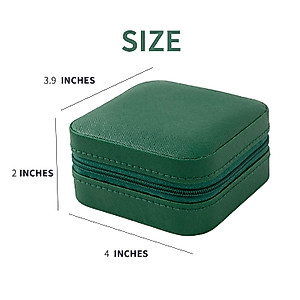 KElofoN Travel jewelry Organizer Travel jewelry case Travel Jewelry box Small Jewelry Organizer Box for Girls Women（green）