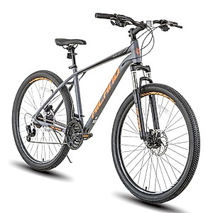Hiland Aluminum Mountain Bike 21 Speeds, Hydraulic Disc-Brakes, Lock-Out Suspension Fork, 27.5 inch Wheel, Bike for Men Mens Mountain Bike Adult Womens Bicycle
