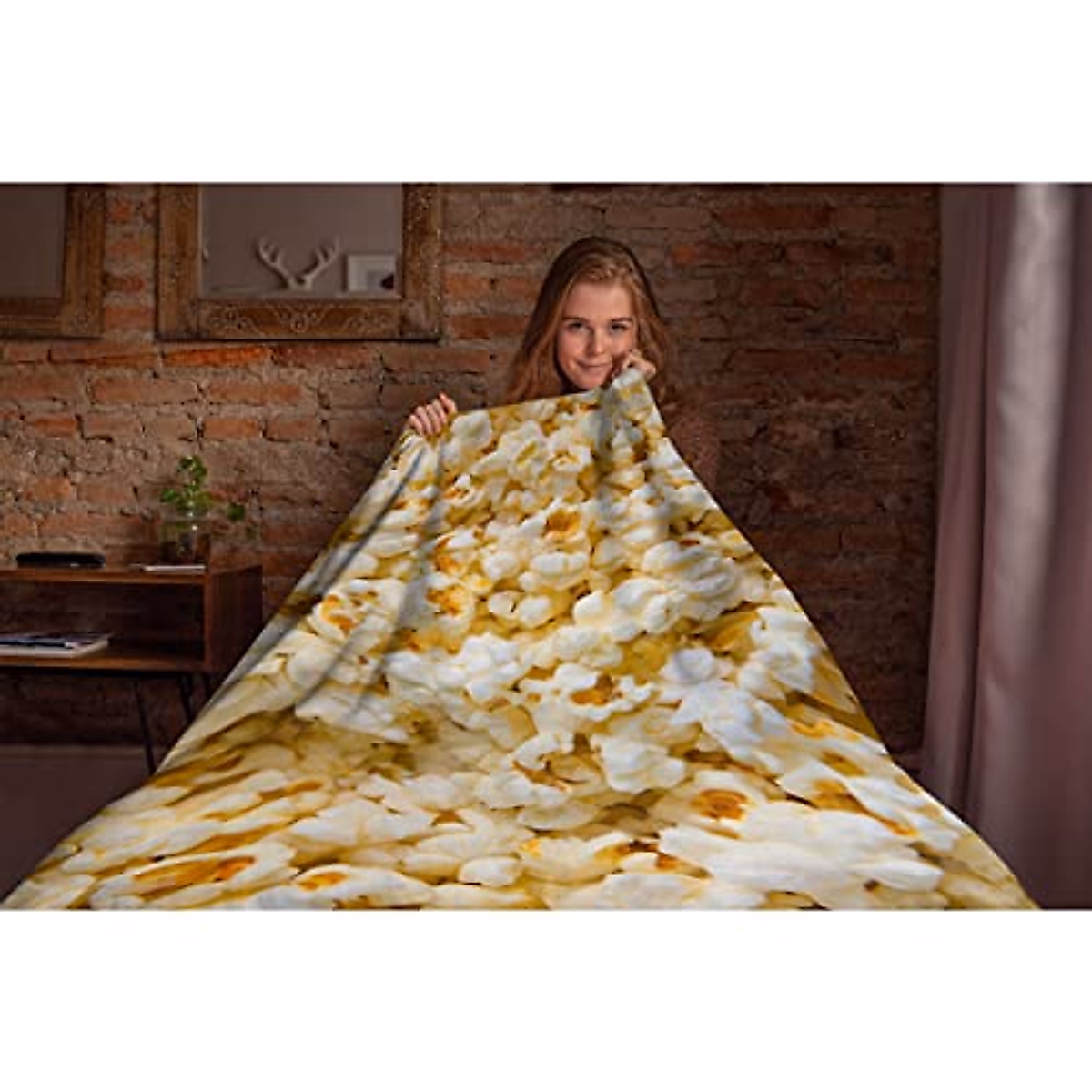Darani Popcorn Fun Novelty Food Lightweight Super Soft Cozy Throw Blanket Warm and Lightweight Soft Flannel Blankets 40x30 XSmall for Puppy Bed Blanket