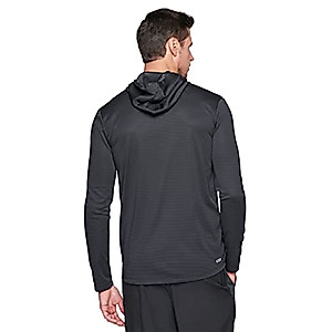 RBX Men's Lightweight Hoodie Top Quick Drying Long Sleeve Tee Texture Charcoal S