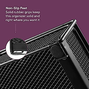 K-cup Coffee Pod Holder for Counter, Coffee Station for Keurig Pods - Coffee Bar Accessories - Caddy Dispenser with Sliding Drawer for Kitchen Organizer - Holds 36 Cups | The Mesh Collection, Black