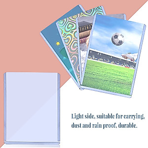 Vmiapxo 100 Pcs 3" x 4" Hard Plastic Card Sleeves, for Cards Waterproof Collector Card Sleeves Plastic Card Holder Protectors for Trading Cards Game Cards Sports Baseball Card