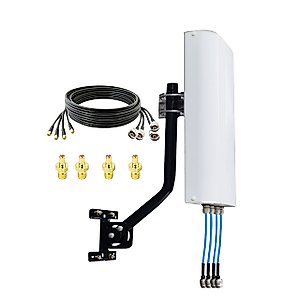 4x4 MIMO External Panel 5G 4G LTE Antennas/Directional Outdoor WiFi Antenna Long Range 698-4000 MHz for WiFi 5G 4G LTE Router &Hotspots(Full Kit)