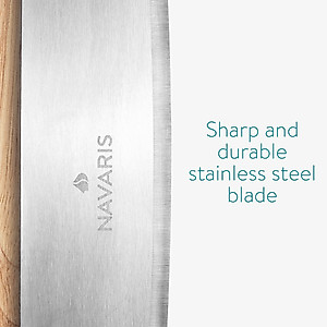 Navaris Pizza Stone Set (3 Pieces) - For Grill and Oven - Incl. Rectangular Cordierite Pizza Stone 14.8x11.8", Pizza Cutter, Pizza Peel, Recipe Book