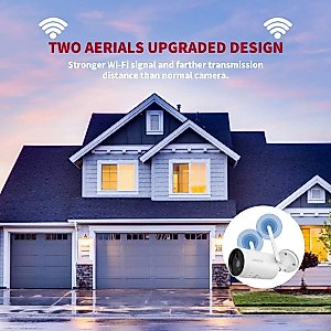 《 Two-Way Audio & Truly Wireles》 Outdoor Solar Powered Rechargeable Battery Camera, Surveillance WiFi Camera with Solar Panel, Security Home IP Camera, PIR Motion Detection, Waterproof, Night Vision