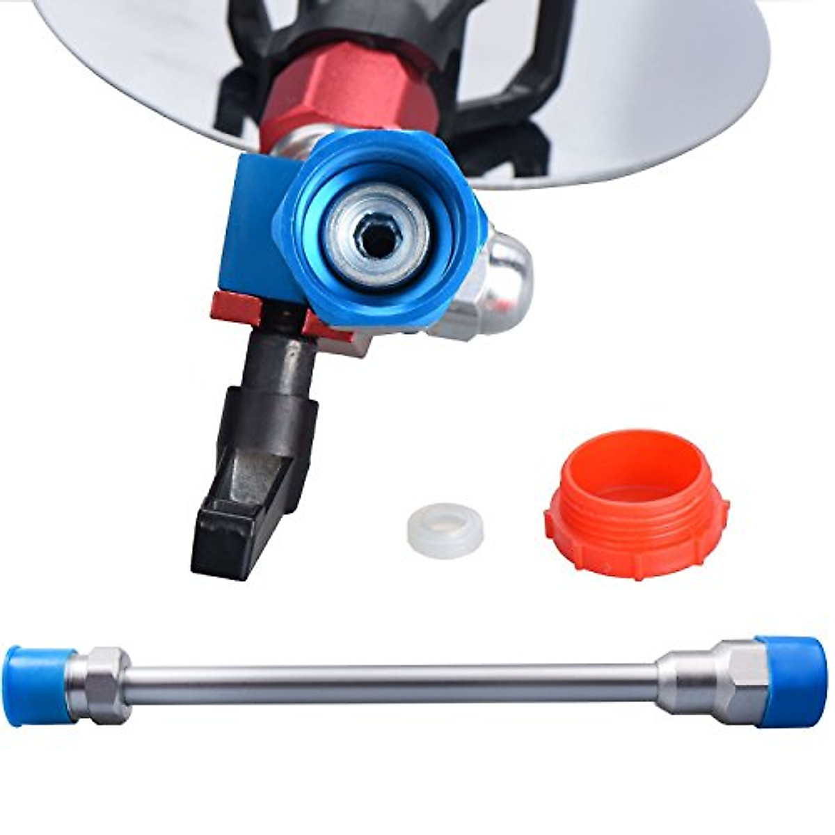 JWGJW 120025 Spray Guide Accessory Tool for All Airless Paint Sprayer 7/8" w/ 517 Tip with 10 Inch Extension Pole