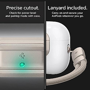 Spigen Lock Fit M [EZ FIT] Locking Device Compatible with AirPods Pro 2nd Generation/AirPods Pro Case Lock with Lanyard [Includes Installation Kit] - Starlight