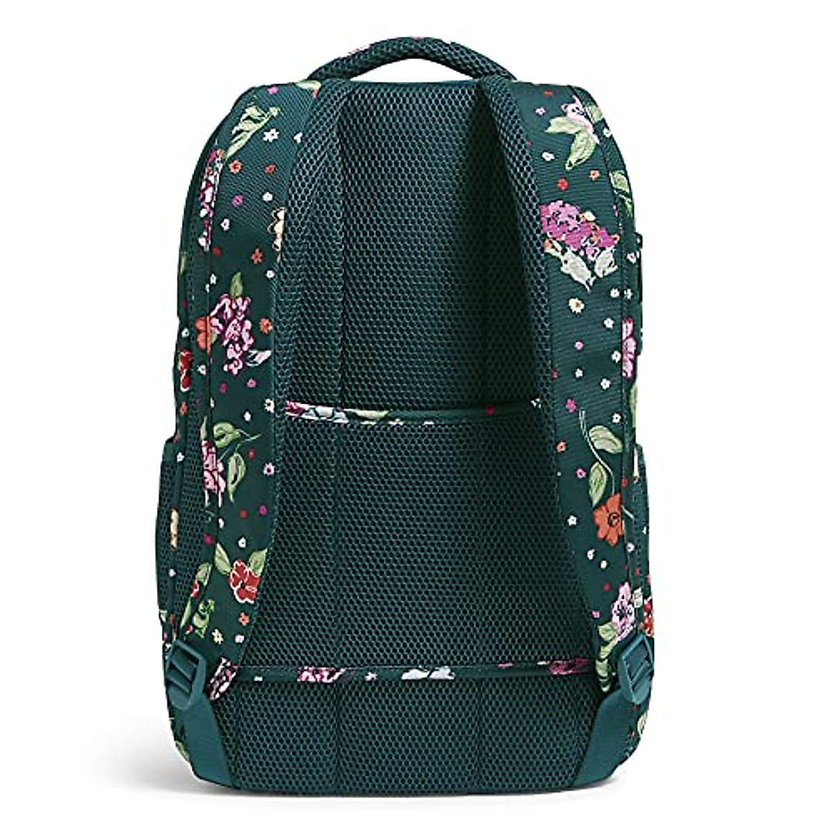 Vera Bradley Women's Recycled Lighten Up Reactive Grand Backpack, Hope Blooms Teal, One Size
