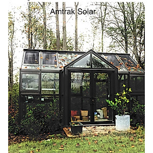 Amtrak Solar Powerful 100-Watt Solar Attic Fan Quietly Cools, Ventilate, Exhaust Your House, Garage, Greenhouse, Chicken Coop or RV Waterproof Plug & Play (Two Fans)