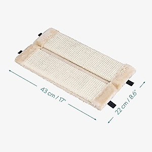 Navaris Corner Wall Cat Scratcher (Set of 2) - Wall Mounted Sisal Scratching Pad for Cats - Vertical Corner Mount Scratch Panel Protector for Walls