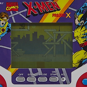 Hasbro Gaming Tiger Electronics Marvel X-Men Project X Electronic LCD Video Game, Retro-Inspired 1-Player Handheld Game, Ages 8 and Up