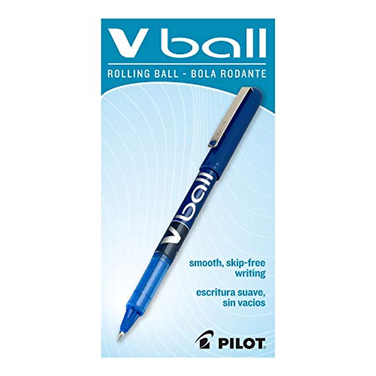 PILOT VBall Liquid Ink Rolling Ball Stick Pens, Extra Fine Point, Blue Ink, 12-Pack (35201)