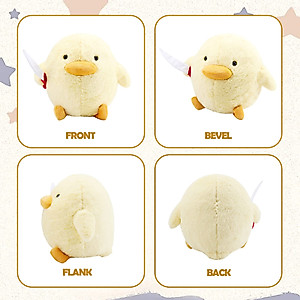 Kephay Cute Duck Plush with Knife Duckling Stuffed Animal Plush Toy Duckie Throw Pillow Plushies Doll Toys Gift for Boys Girls Adults (Yellow, 11.8 inch)