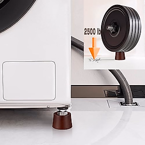 Furniture Raisers Bed Risers - 1 Inch Wooden Circle Heavy Duty Furniture Height Extenders Lifts for Sofa Couch Desk Chair Table Base Raising Space,with Silicone Non-Slip Pad, Pack of 4