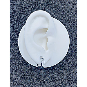 TDEBA 316L Surgical Steel Small Hoop Earrings, Silver Huggie Earrings for Women, Stainless Steel Earrings for Sensitive Ears