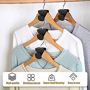 Clothes Hanger Connector Hooks, Space Saving Hanger Hooks for Organizer Closet, AS SEEN ON TV, 18pcs Heavy Duty Cascading Clothes Hanger Hooks to Create Up to 5X Closet Space (Bear)