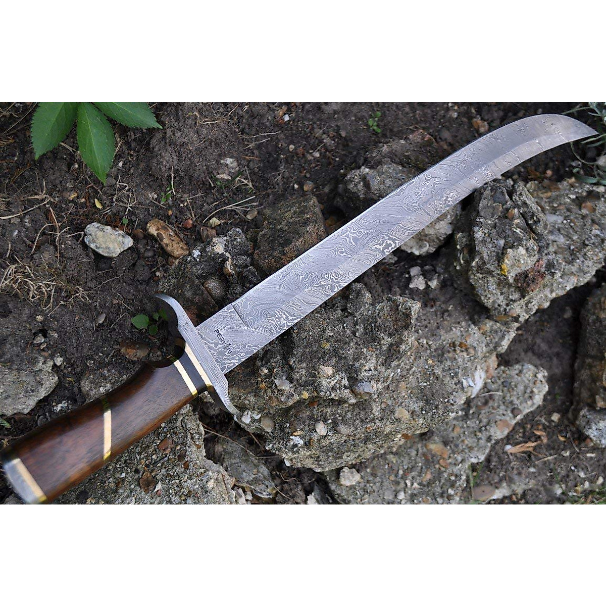 Perkin Outstanding Value - Custom Handmade Damascus Hunting Knife - Mini Sword