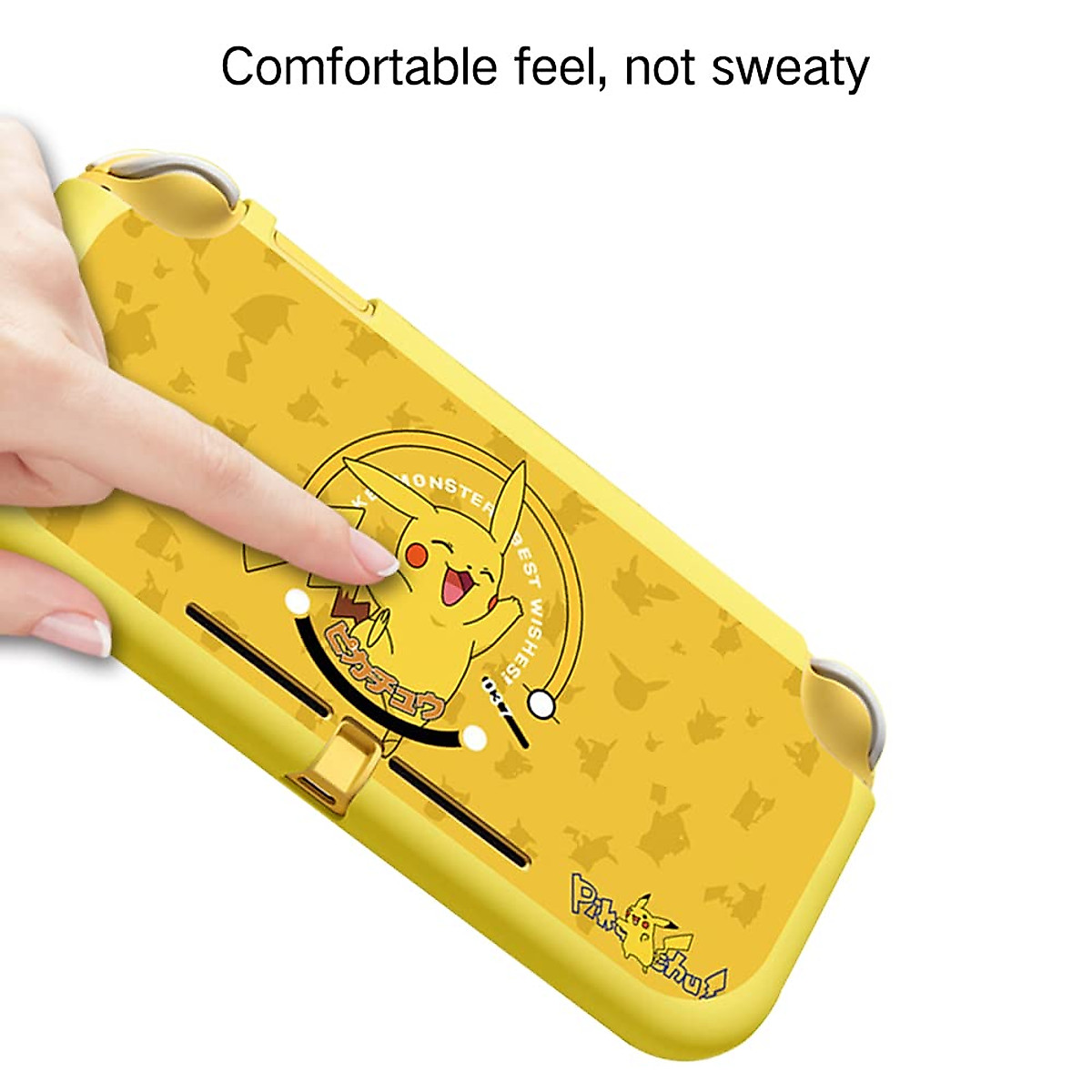 PERFECTSIGHT Protective Case for Nintendo Switch Lite | Cute Soft TPU Anti-Slip Skin Grip Cover | Cartoon Hard Shell Dockable Case | Anti-Scratch Shockproof Slim Cover Case | Kawaii Pikachu