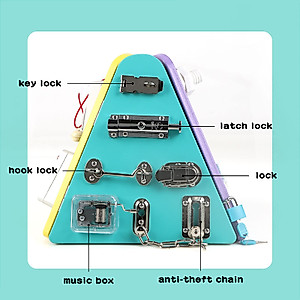 Steventoys 14 in 1 Toddler Busy Board, Montessori Wooden Busy Board for Toddlers - Travel Toy Wooden Sensory Board Activity Board for Fine Motor Skills - Busy Board for Toddlers 2-4