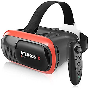 VR Headset for Phone with Controller | Virtual Reality Game System Compatible with iPhone and Android | Virtual Reality Goggles w/Remote Control for Android | 3D Glasses for Kids and Adults