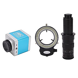 Microscope Camera USB Microscope Camera USB Industrial Camera Video Microscope Inspection Microscope 4k Microscope Camera Hd Output USB Industrial Camera with 180x LensLight (US