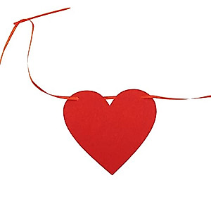 FAZHBARY 3 Pack Red Felt Heart Garland Heart Banner Valentines Day Banner for Wedding Anniversary Romantic Decorations