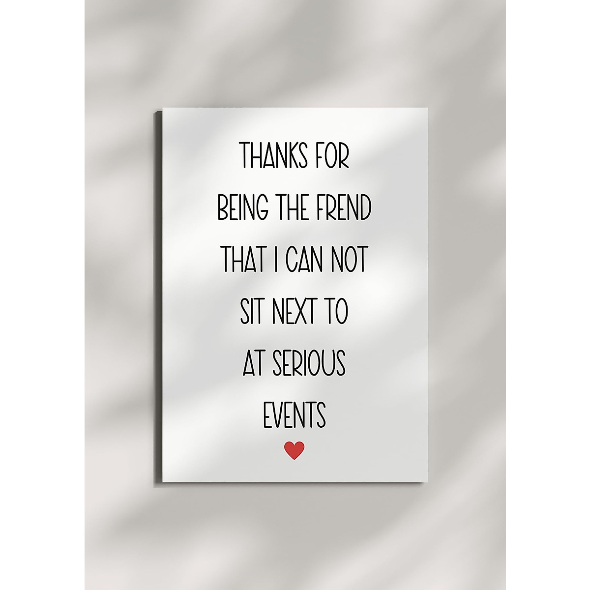 TEEMI-Funny Card For Friend, Best Friend Birthday Card, Funny Bestie Birthday Day Card, Thank You Card, Card For Him Her Them CANNOT Sit NEXT TO