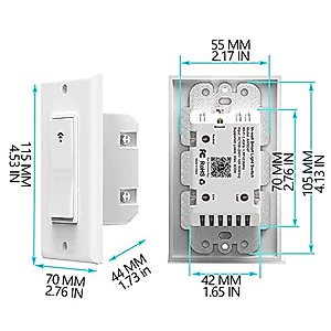 WiFi Light Switch, Wireless Smart Switch Alexa Remote Control, Avatar Controls Electrical Switch for Smart Home, DIY Your Household Appliances