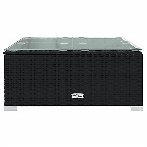 VRAXO Patio Furniture Set 5 Piece with Cushions Poly Rattan Black,Outdoor Furniture Sets-95.15lbs