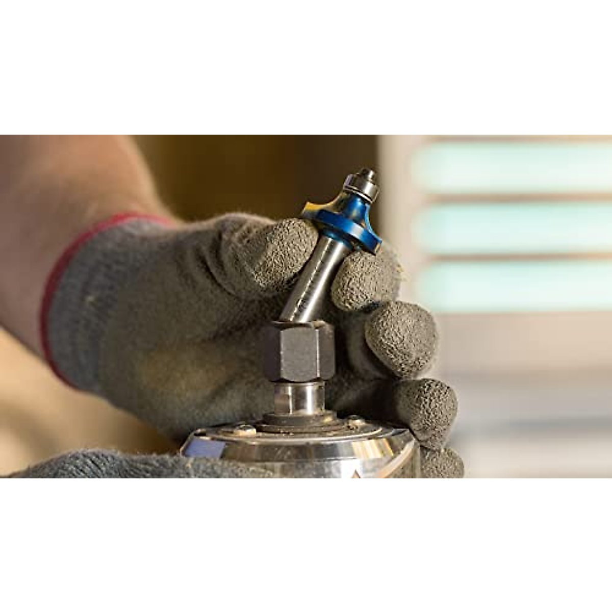 BOSCH RBS010 10-Piece 1/2 In. and 1/4 In. Shank Carbide-Tipped All-Purpose Professional Router Bits Assorted Set with Case for Applications in Straight, Trimming, Decorative Edging, Dovetail Joinery