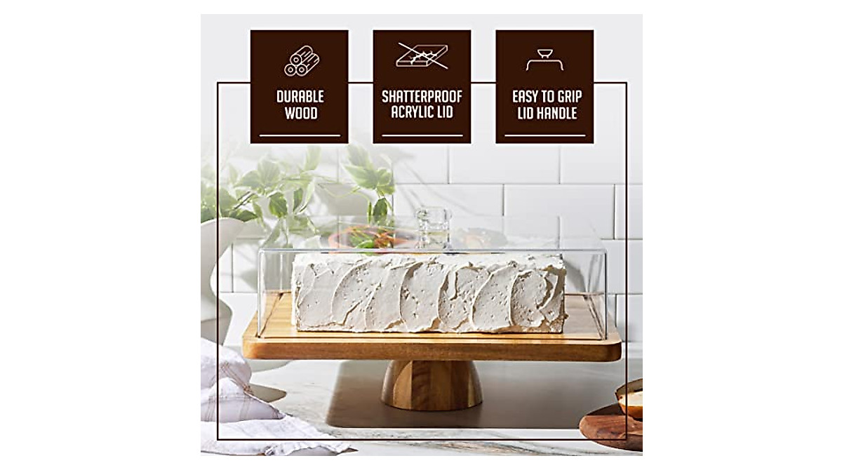 Stylish 2-in-1 Cake Stand with Lid - Homesphere