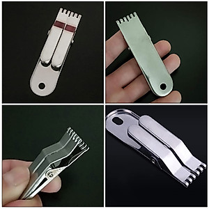 BESPORTBLE Maggots Catching Tools 6Pcs Stainless Steel Hook Clips Worm Catching Clamp Fishing Bait Clips Baits Catcher