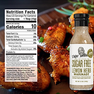 G Hughes Sugar Free, Assorted Marinades - Gluten Free, Sugar Free Sauces and Marinades Gift Sets, Marinades for Meats, (1) Lemon Herb 12oz bottle (1) Teriyaki 13oz bottle & (1) Orange Ginger 13oz